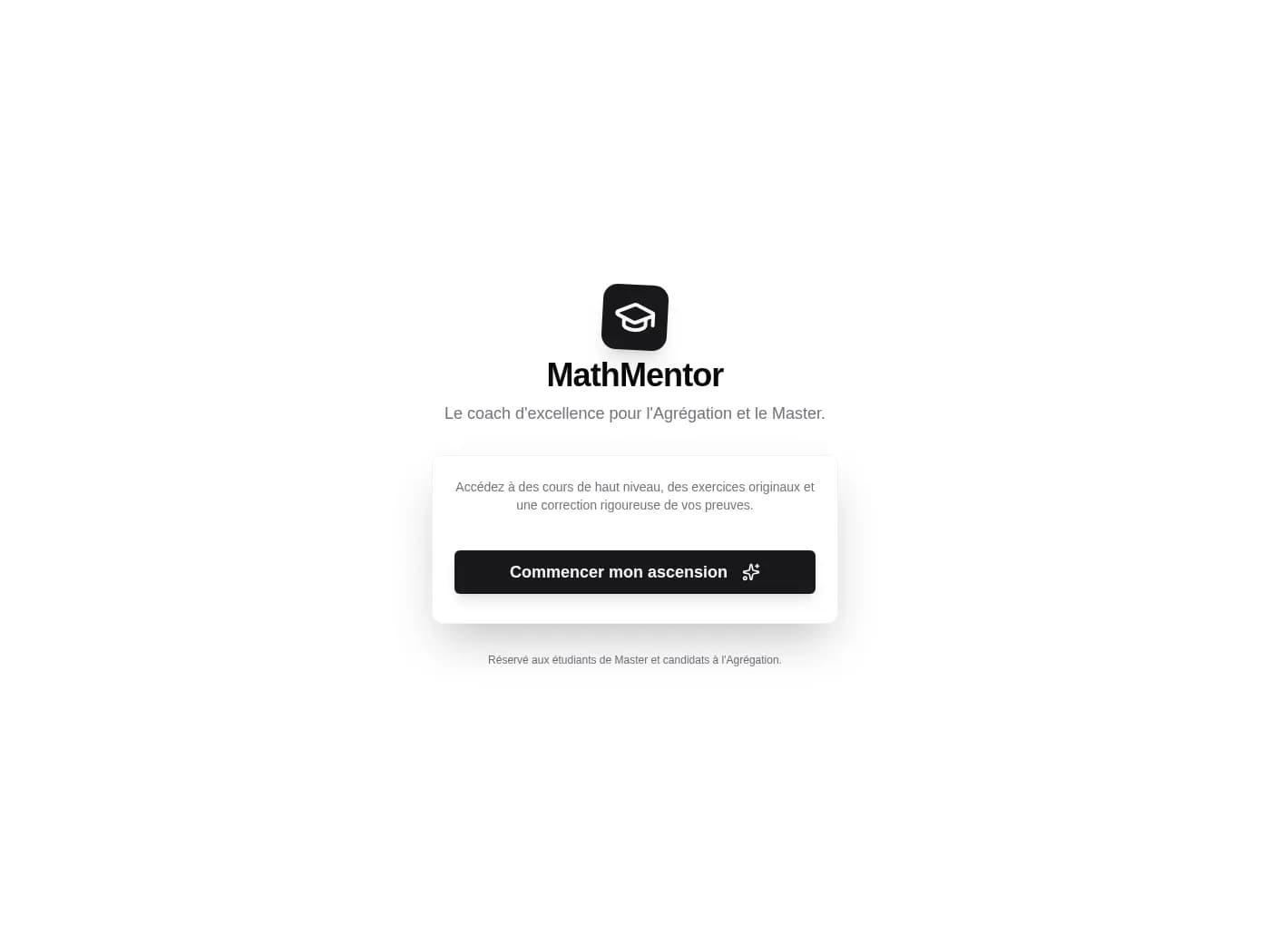 MathMentor Agrégation Coach