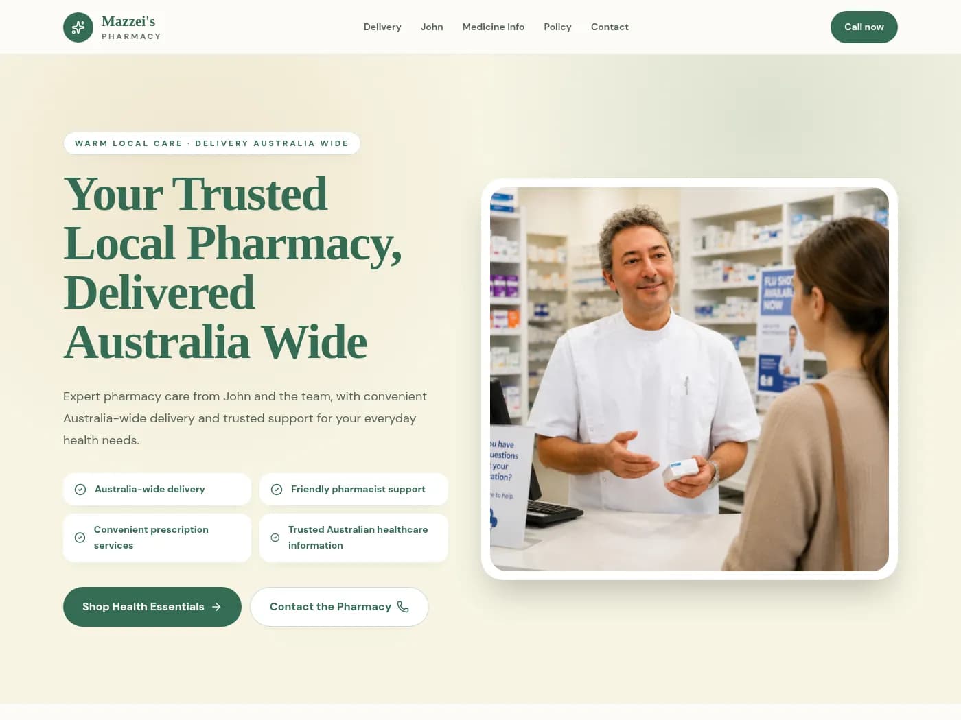 Mazzei's Pharmacy Website