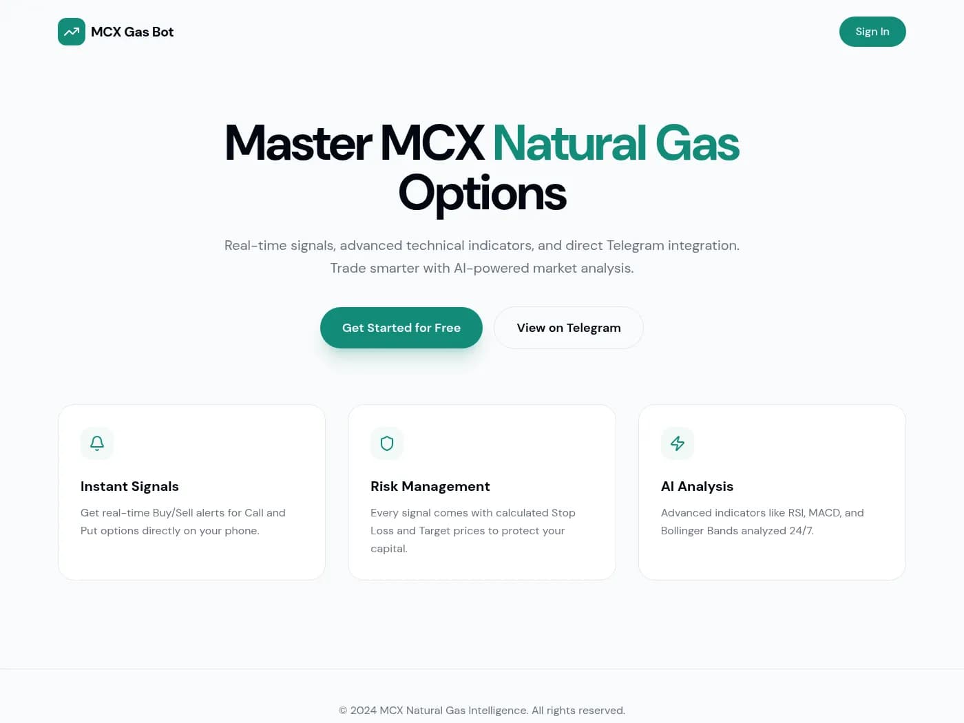 MCX Gas Option Bot