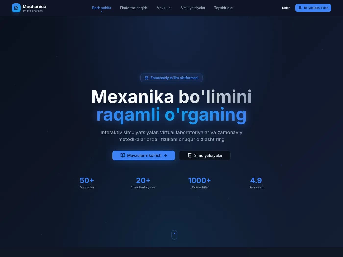Mechanica Edu Platform