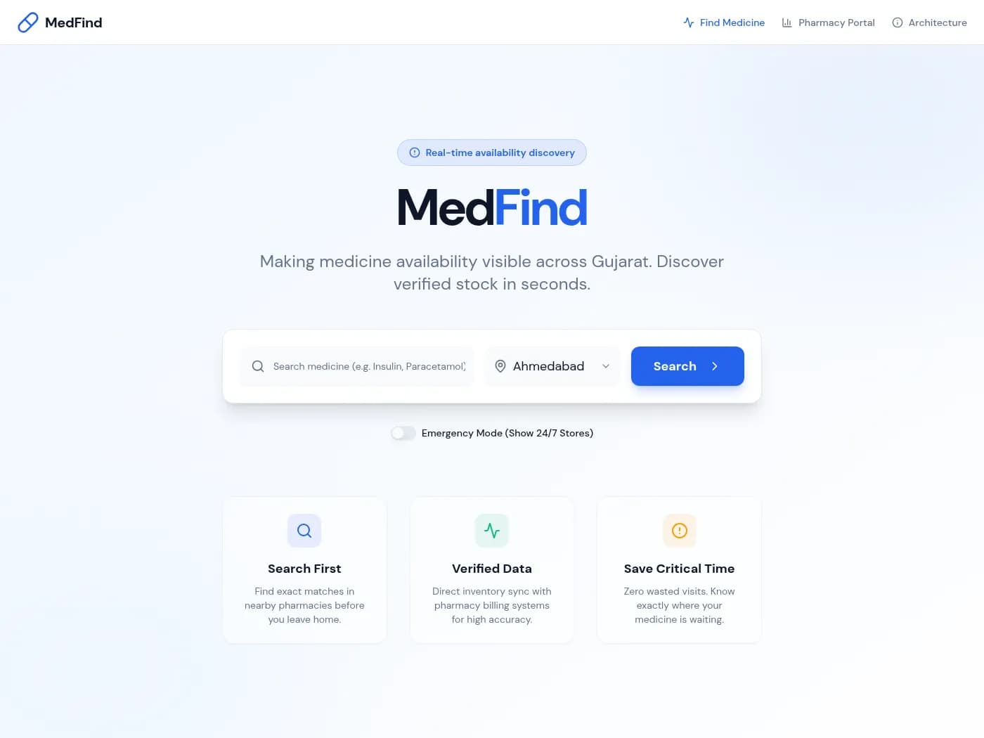 MedFind Discovery Prototype