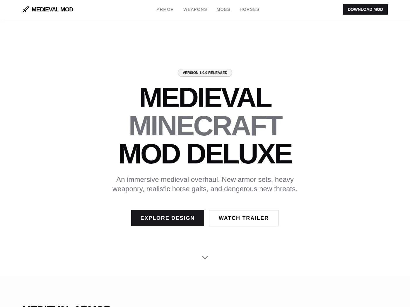Medieval Minecraft Mod Deluxe