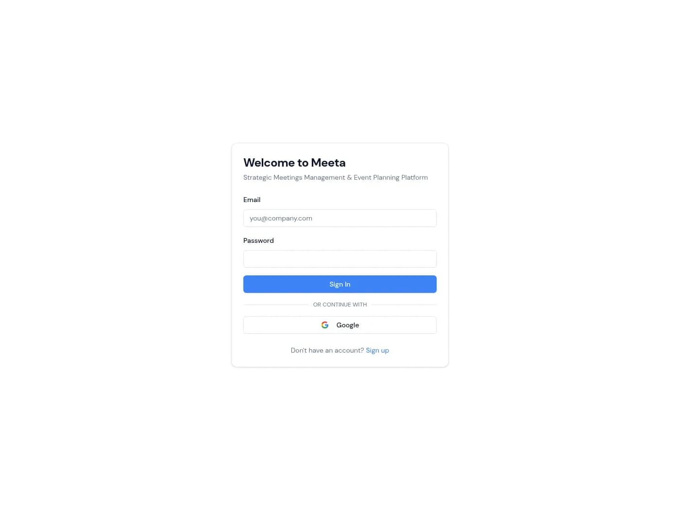 Meeta: Multi-Tenant Strategic Meetings & Event Management SaaS Platform