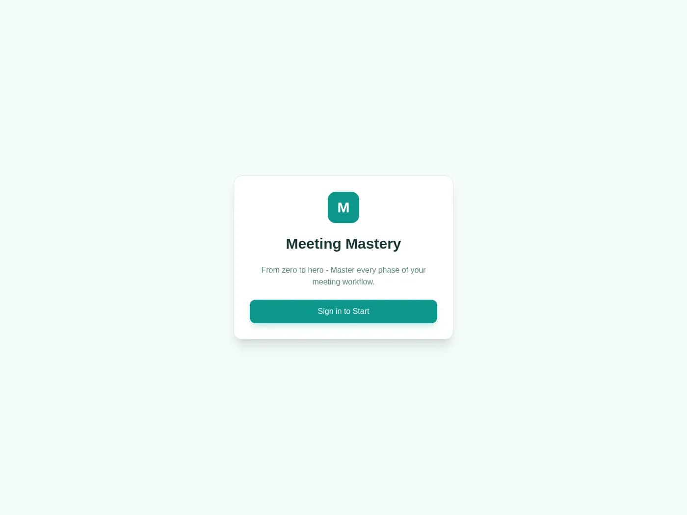 Meeting Mastery