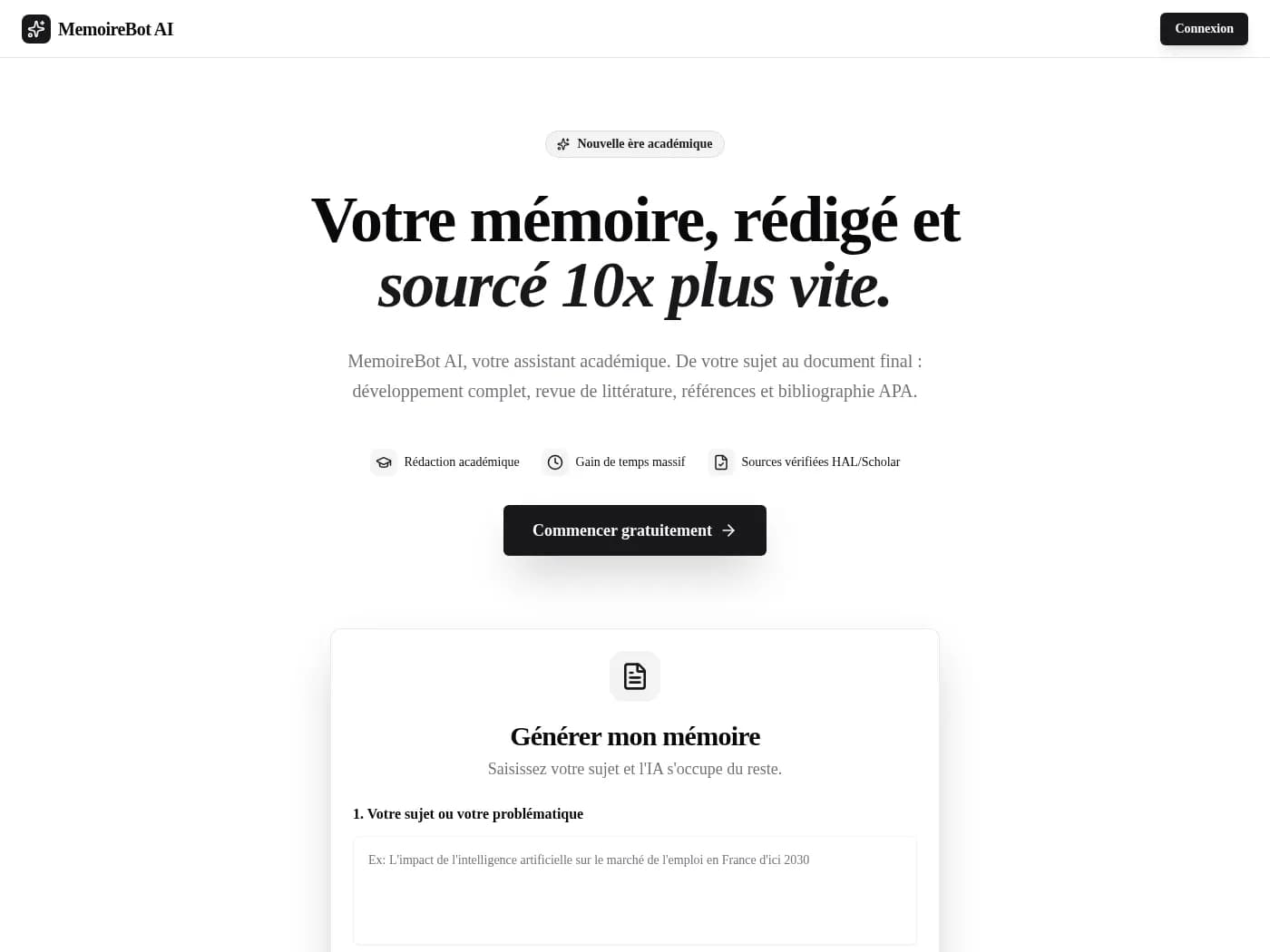 MemoireBot AI