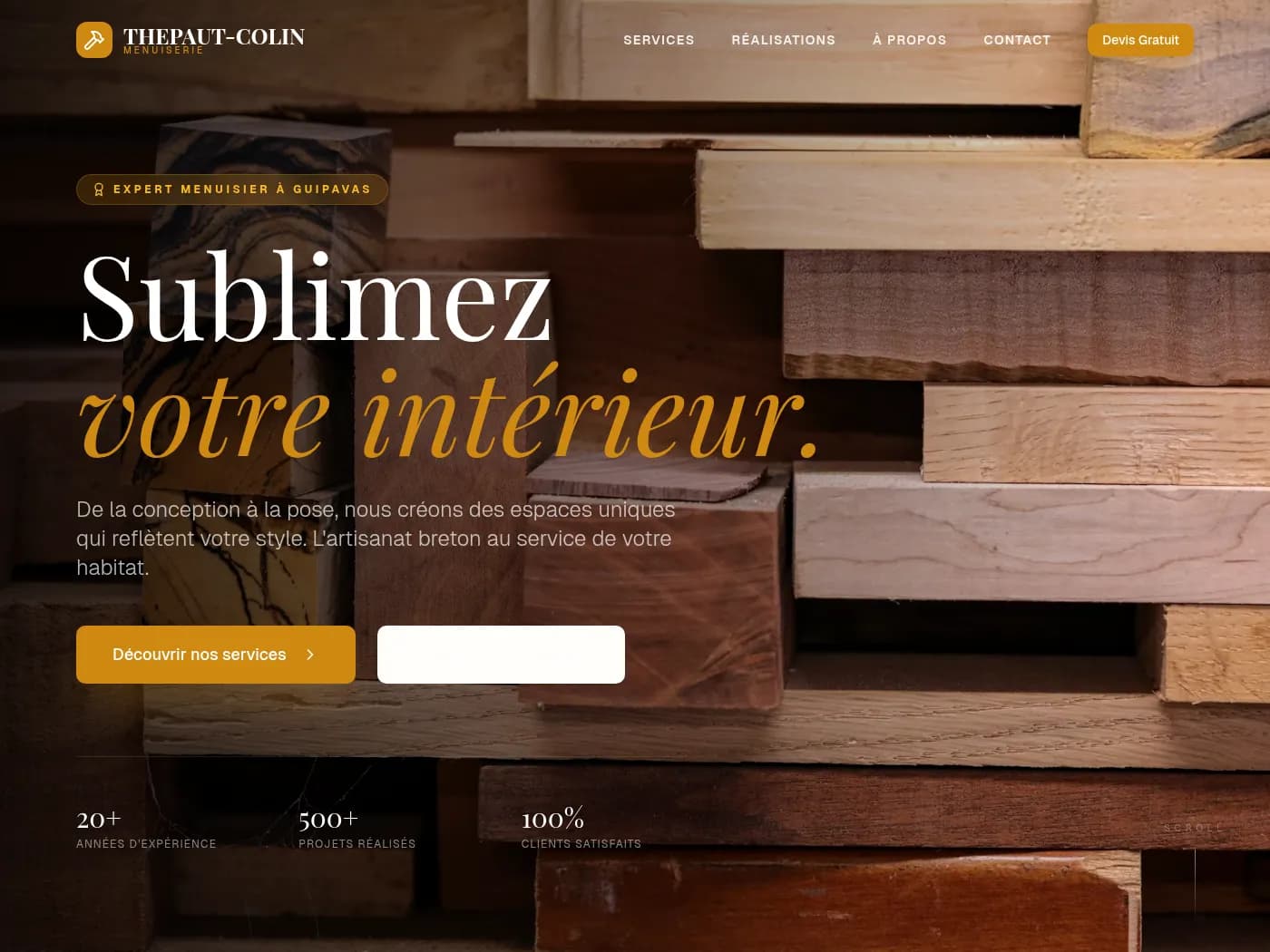 Menuiserie Site Vitrine