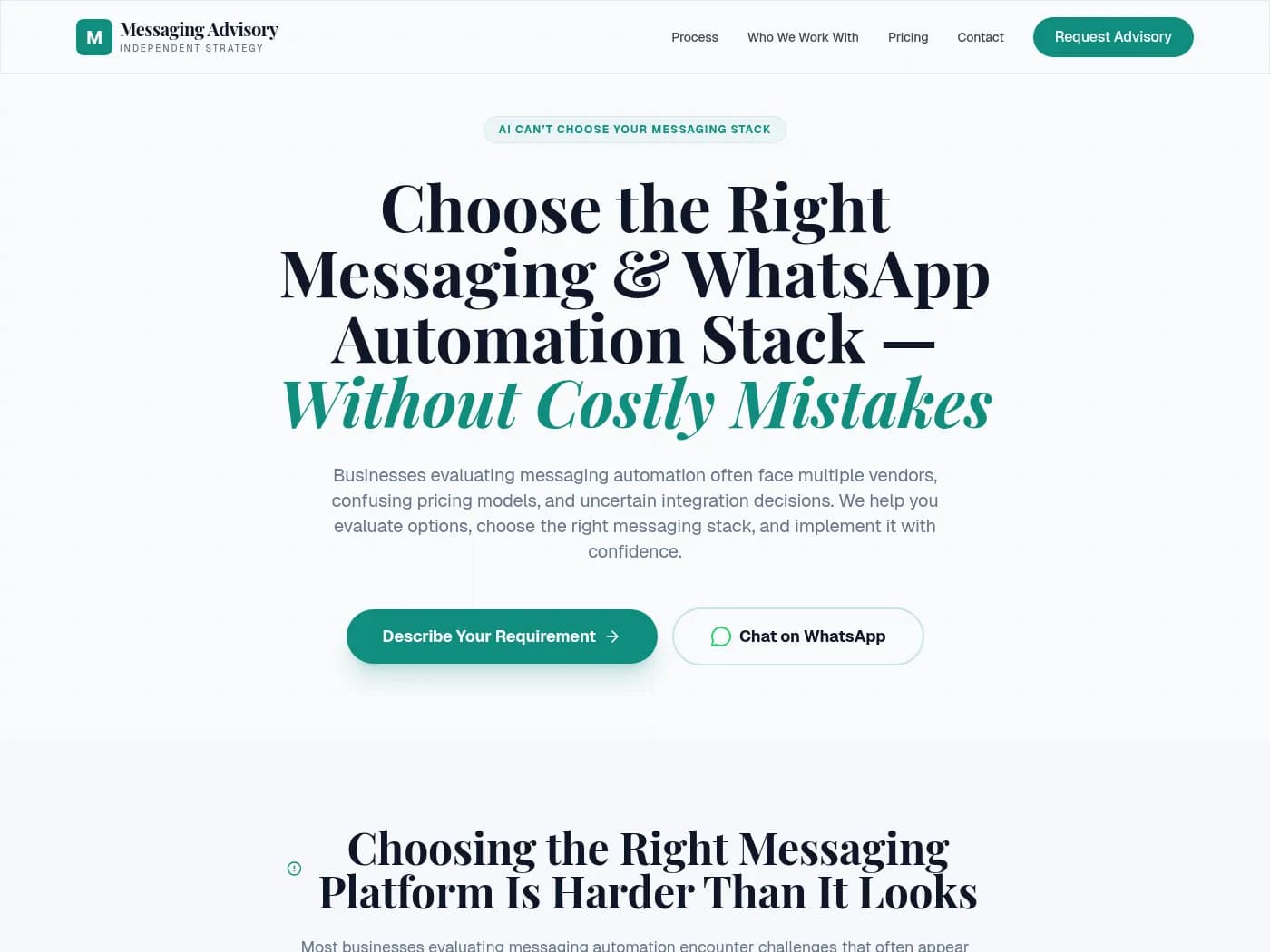 Messaging Advisory Site