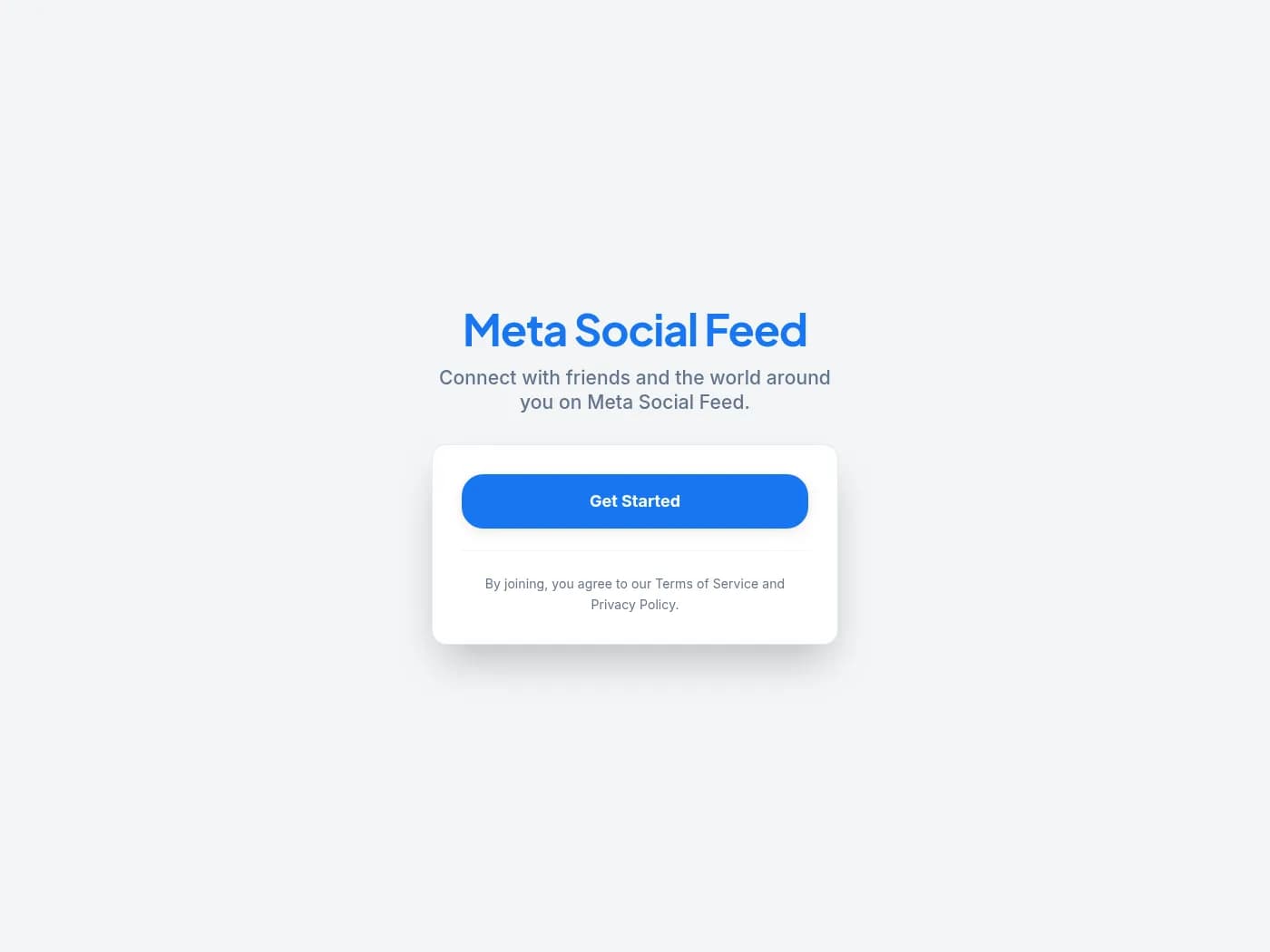 Meta Social Feed
