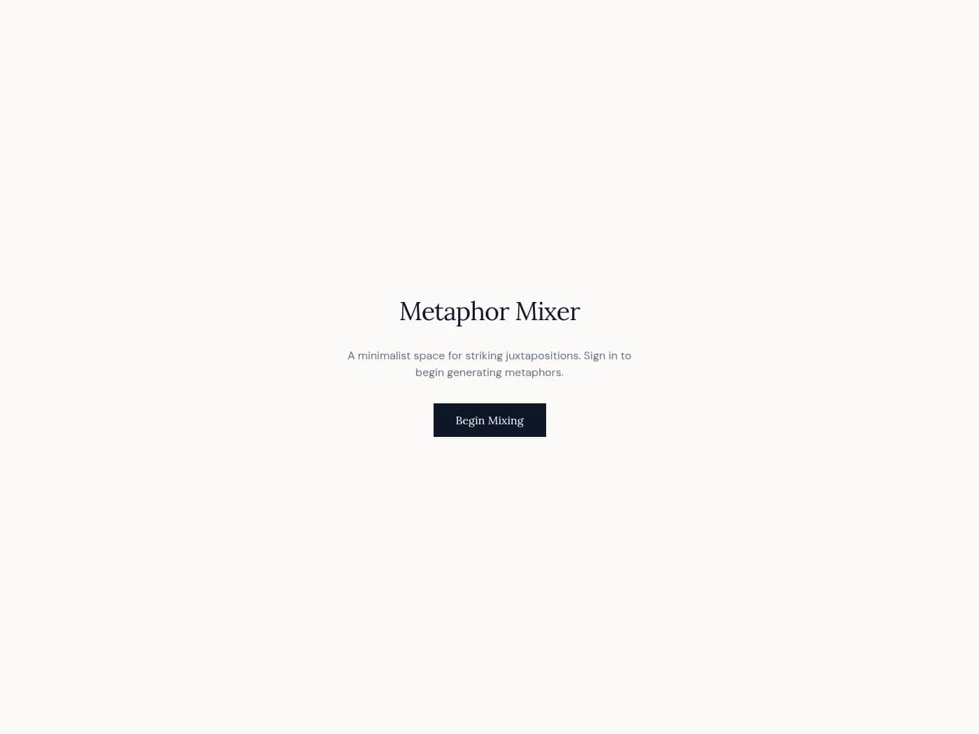 Metaphor Mixer