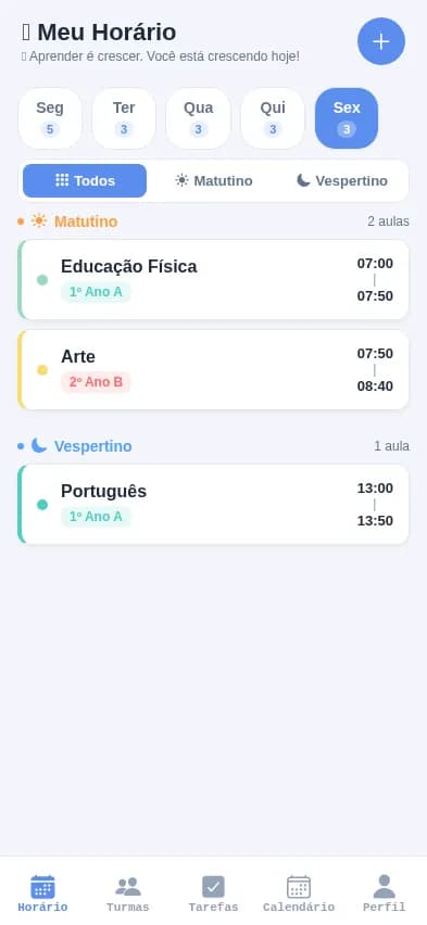 Meu Horário Escolar