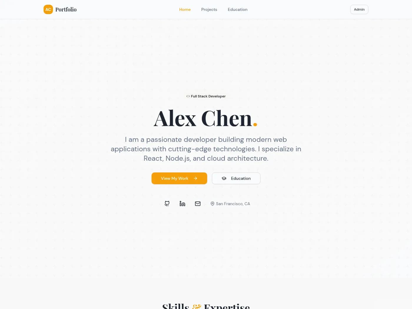 MEVNfolio Admin Portal