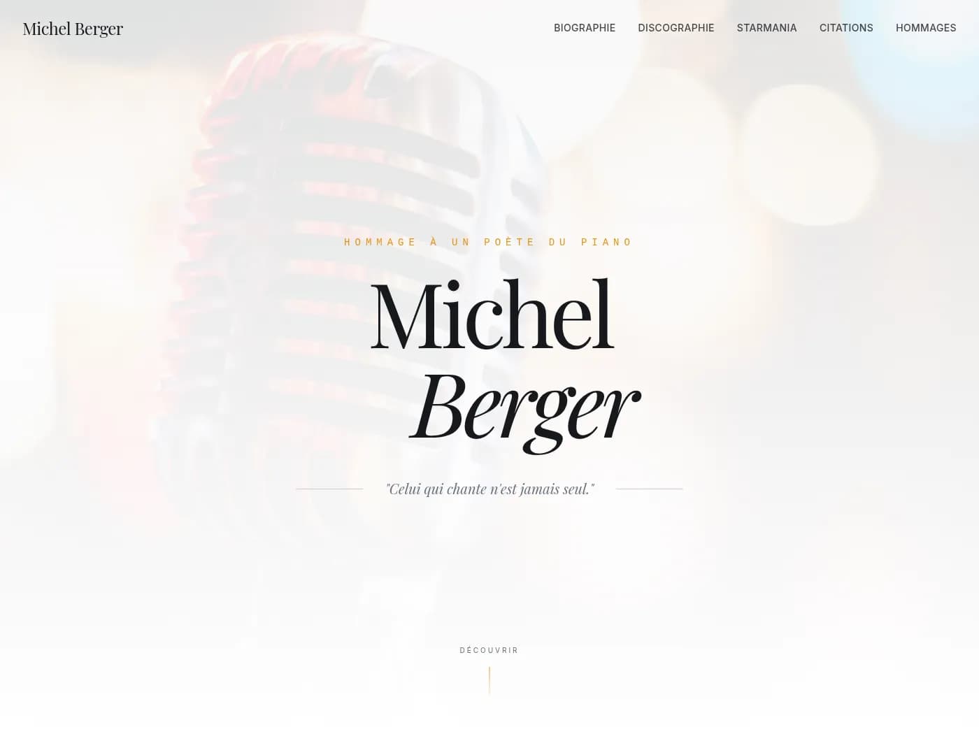 Michel Berger Tribute Site