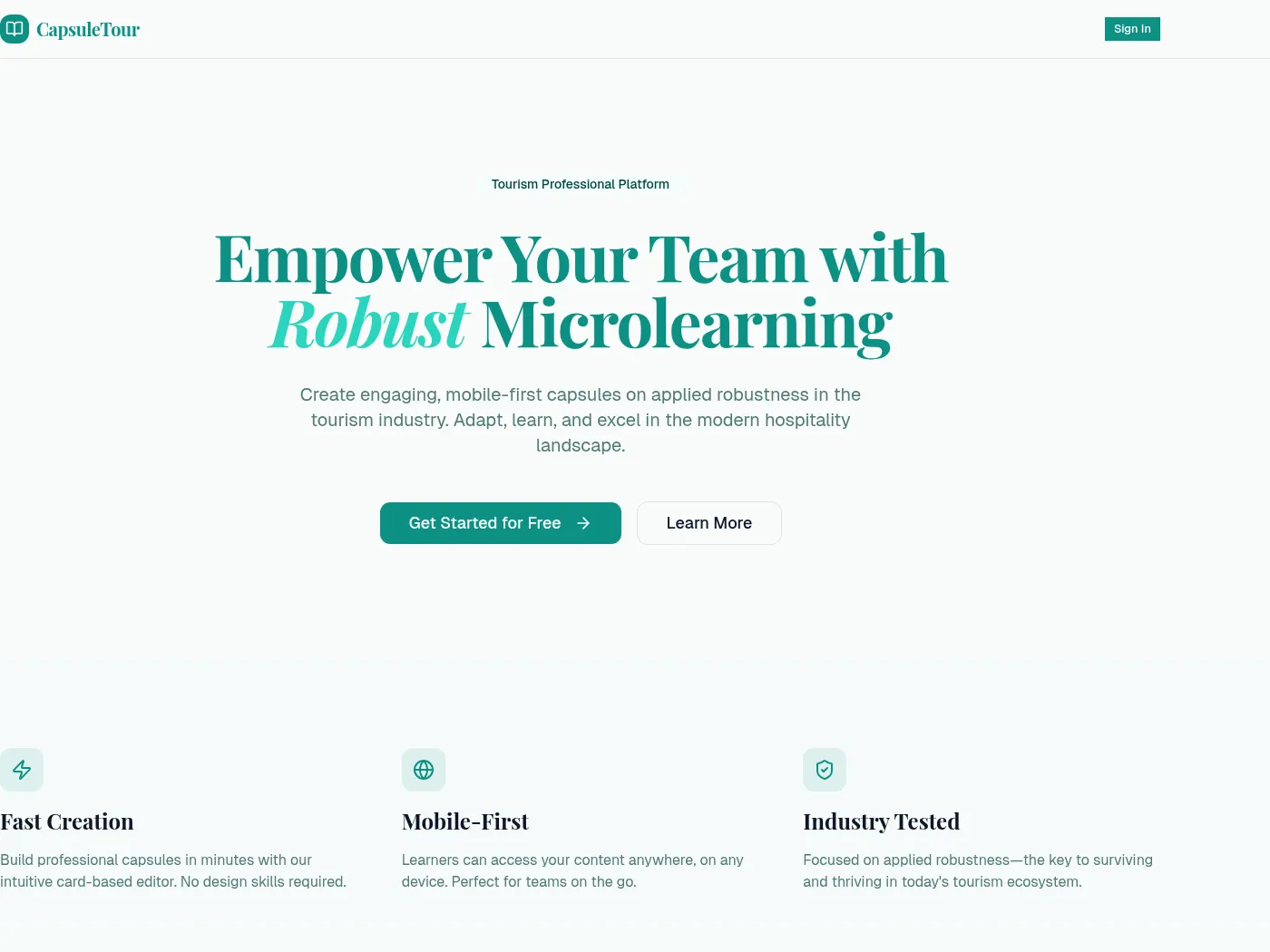 CapsuleTour Microlearning
