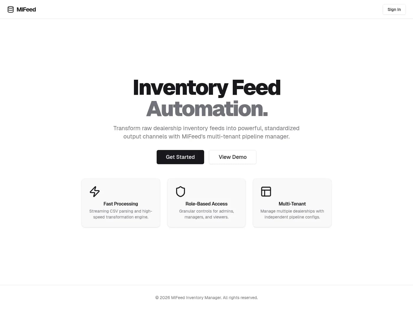 MiFeed Inventory Manager