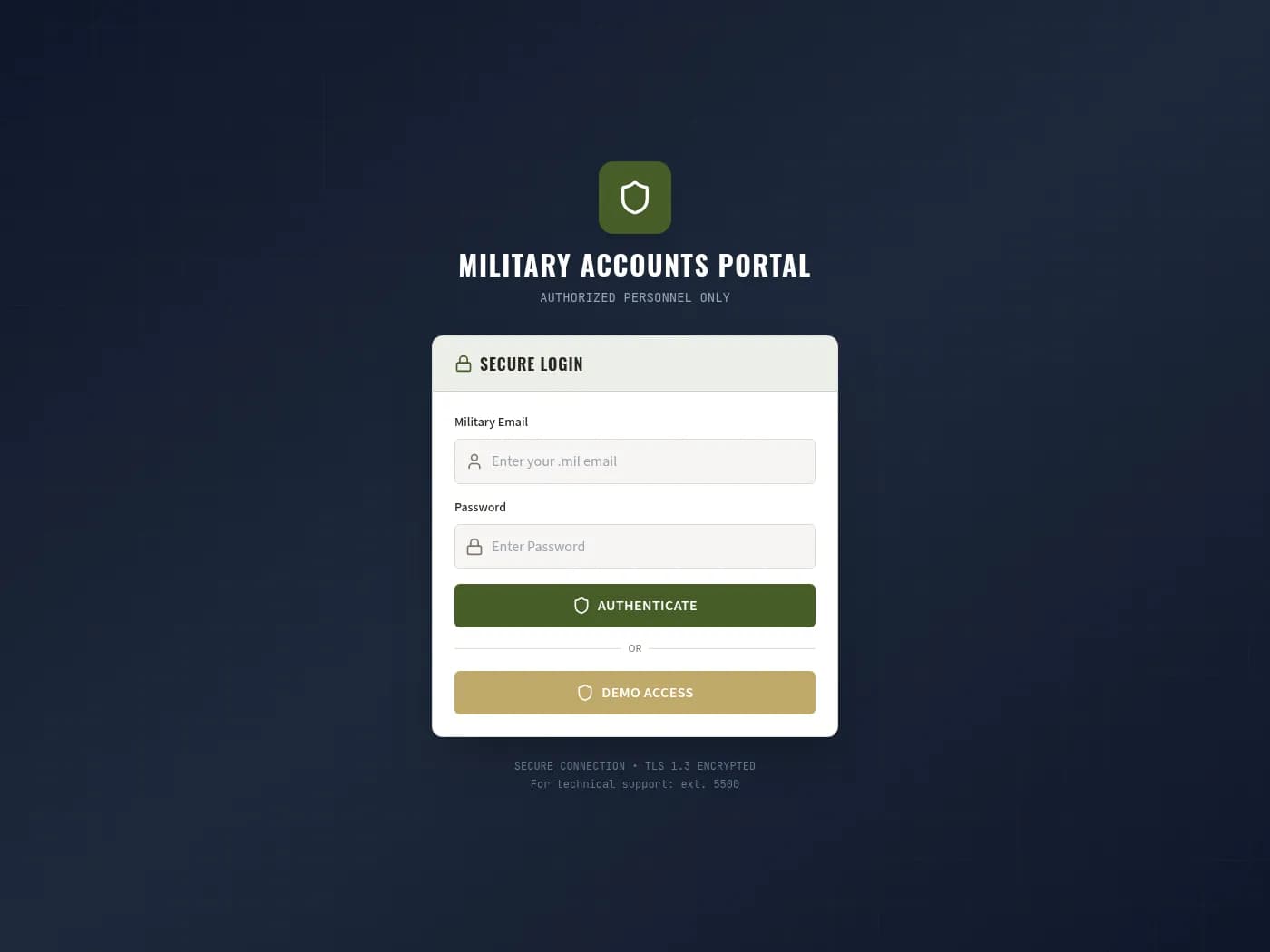 Military Accounts Portal