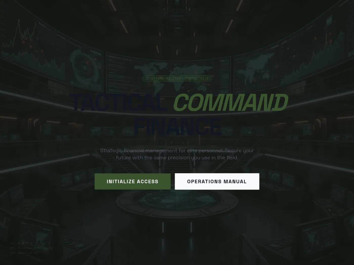 Military Bank Account Portal