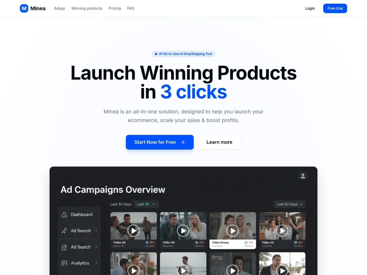 Minea Clone Platform