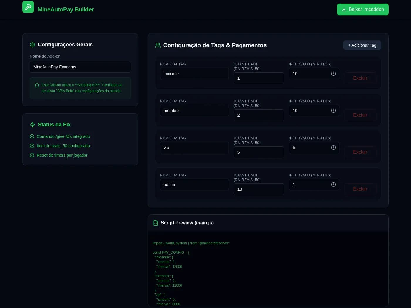 MineAutoPay Economy