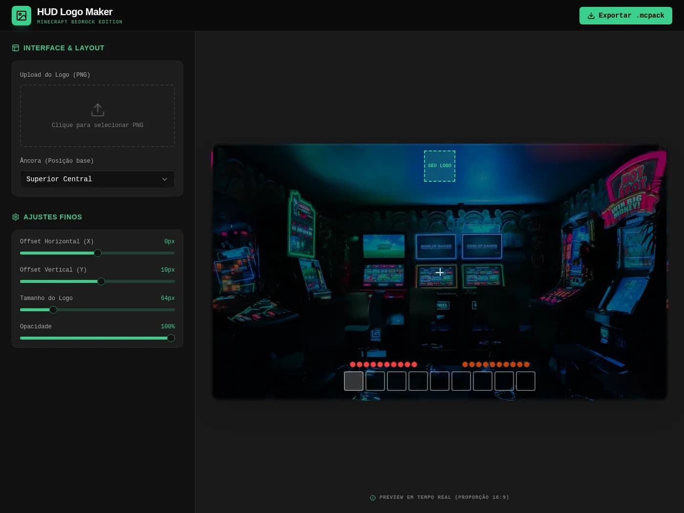 Minecraft HUD Logo Add-on