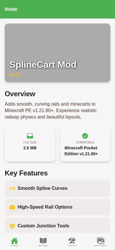 Minecraft SplineCart Mod