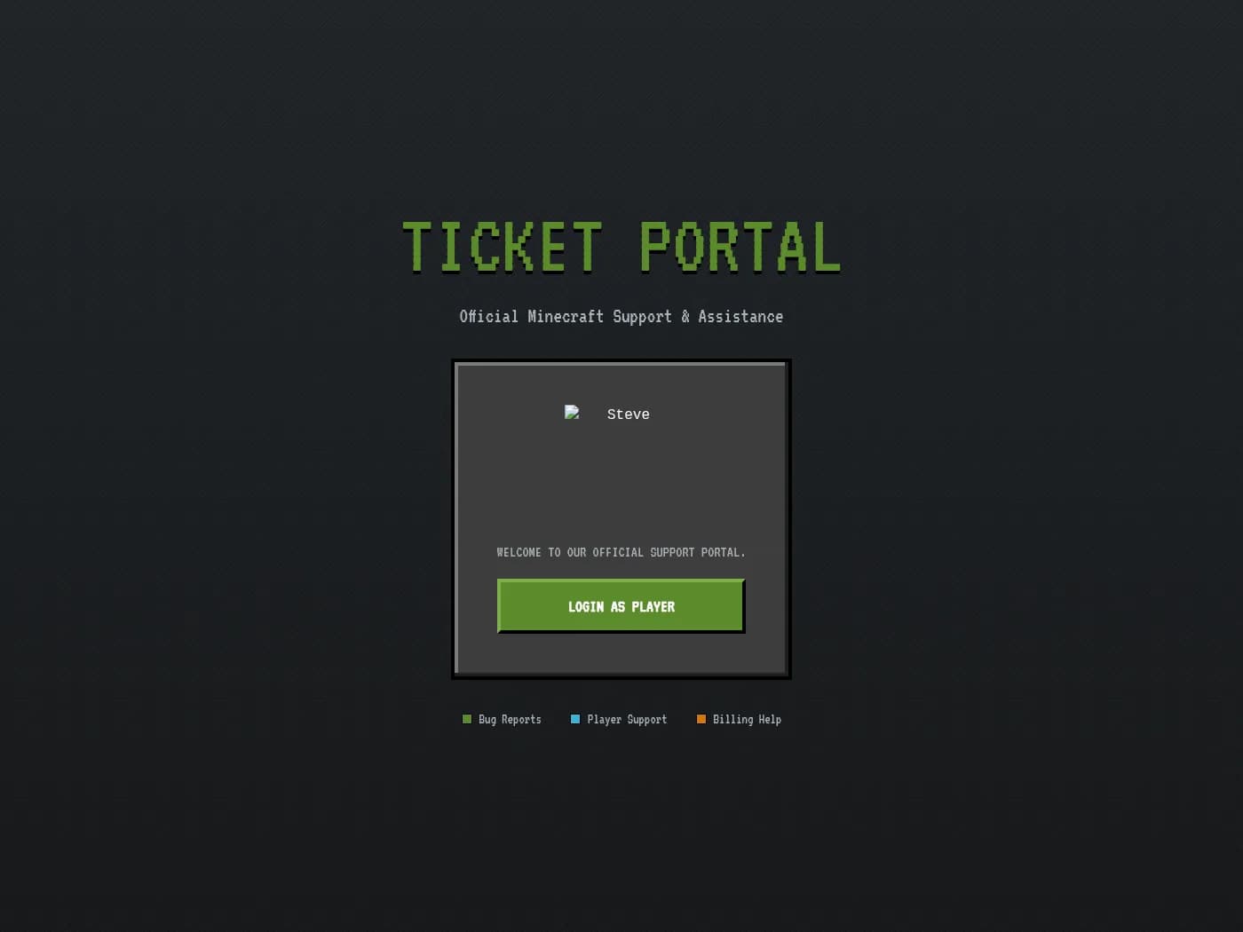 Minecraft Ticket Portal