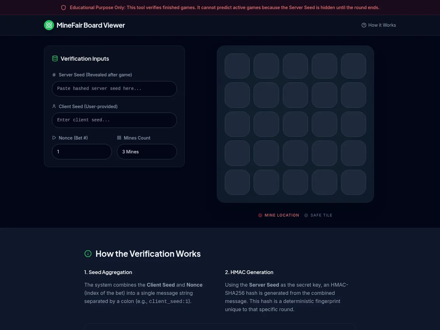MineFair Board Viewer