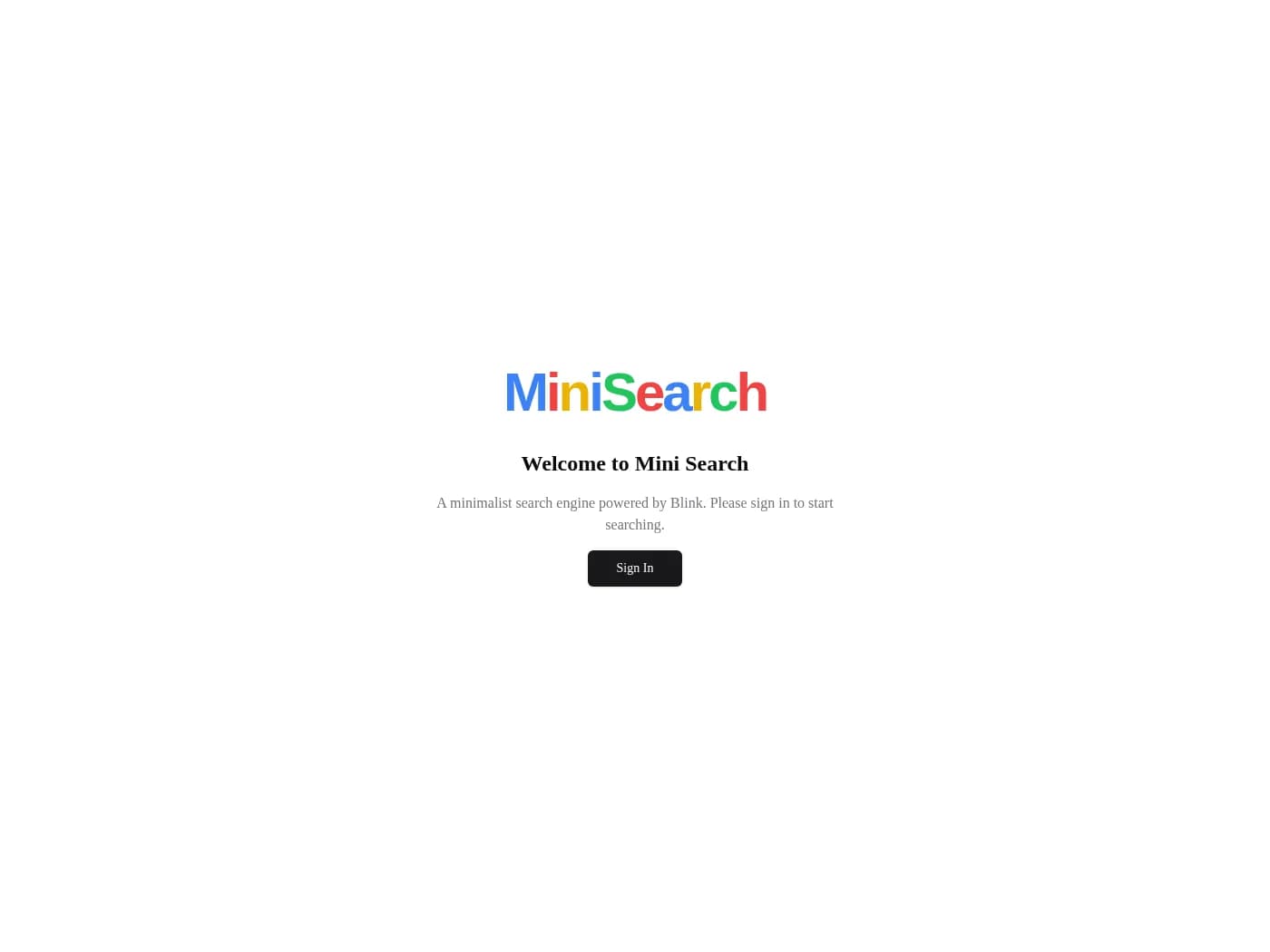 Mini Search Engine