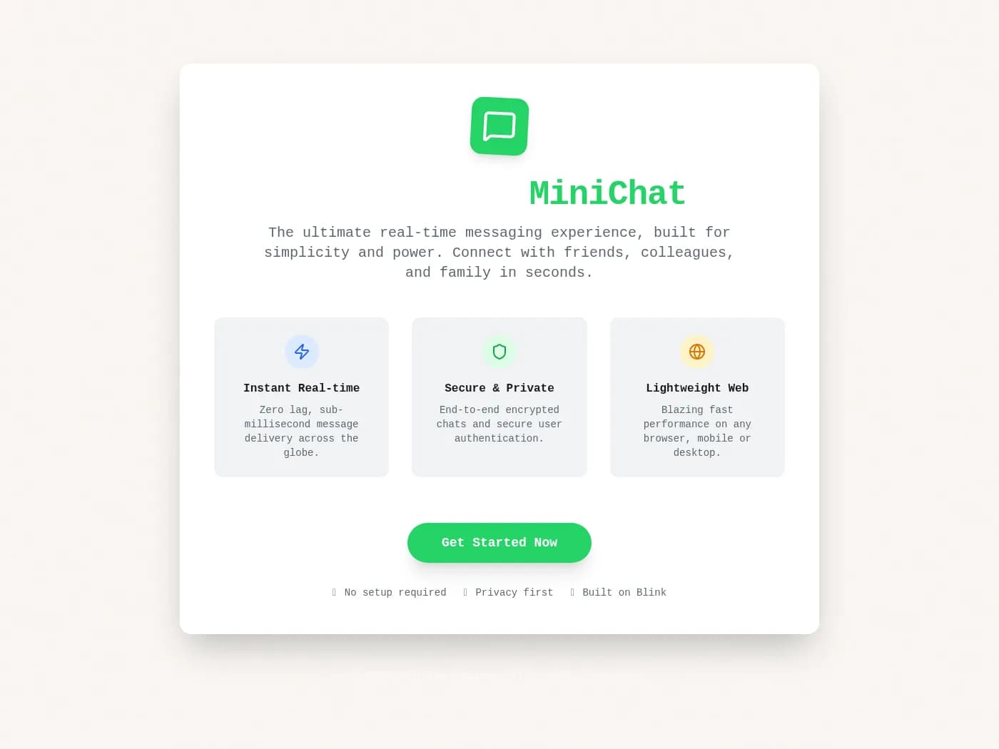 MiniChat Clone