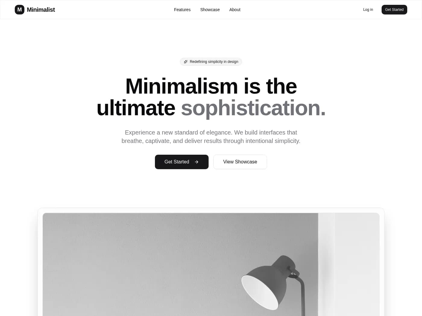 Minimalist Landing Page