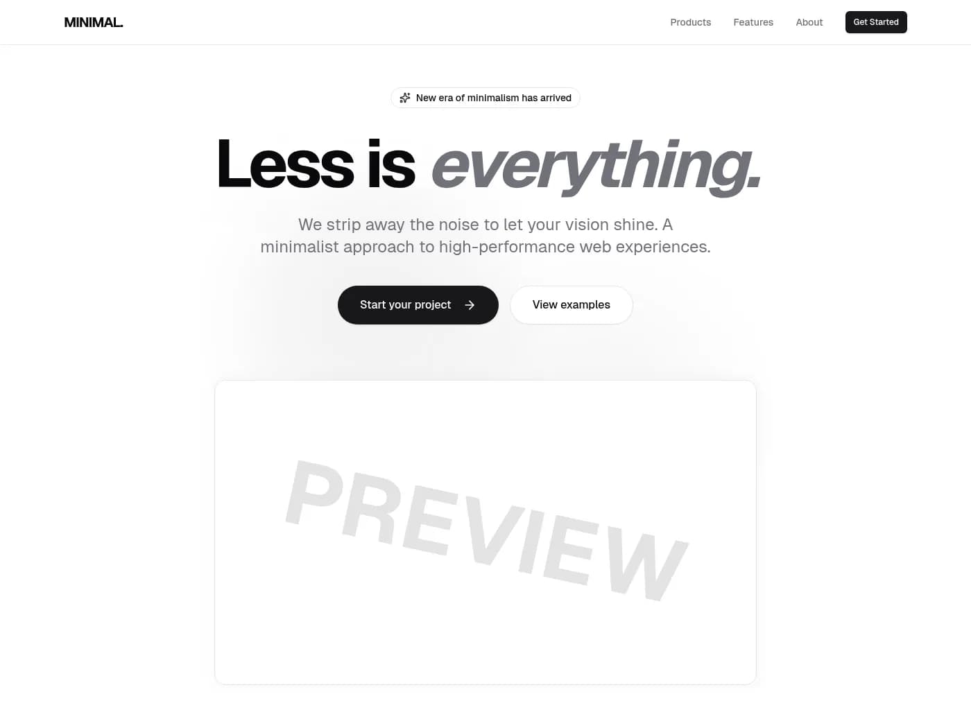 Minimalist Landing Page