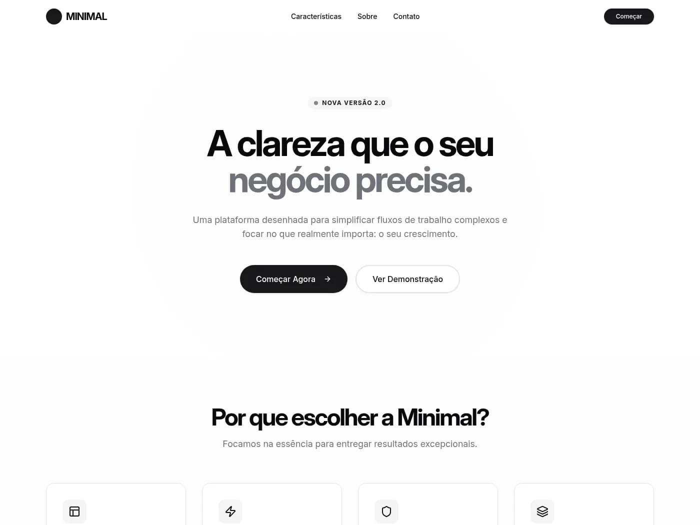Minimalist Landing Page