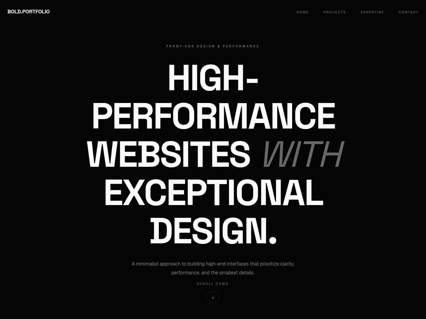 Bold Minimal Portfolio