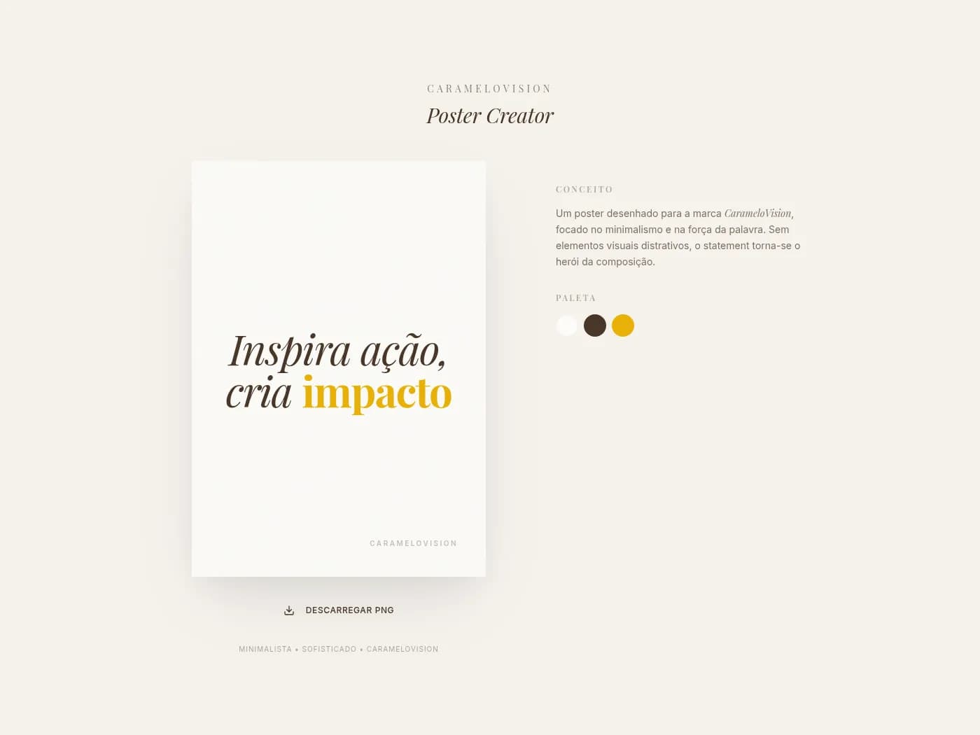 CarameloVision Poster Creator