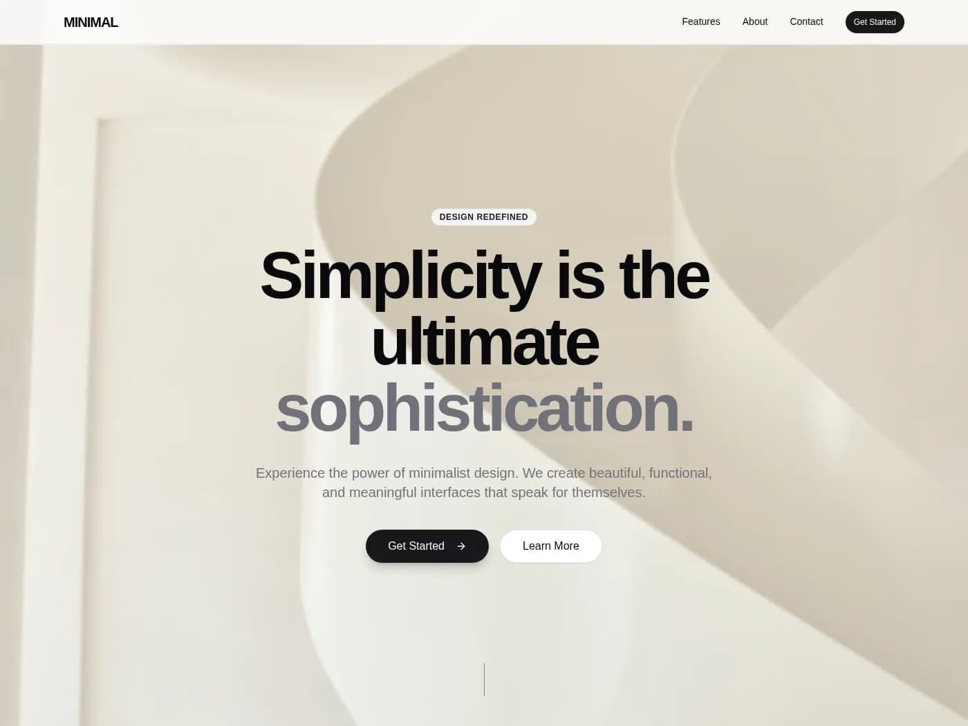 Minimalist Landing Page