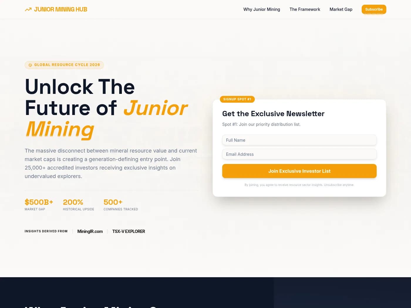Junior Mining Investor Hub