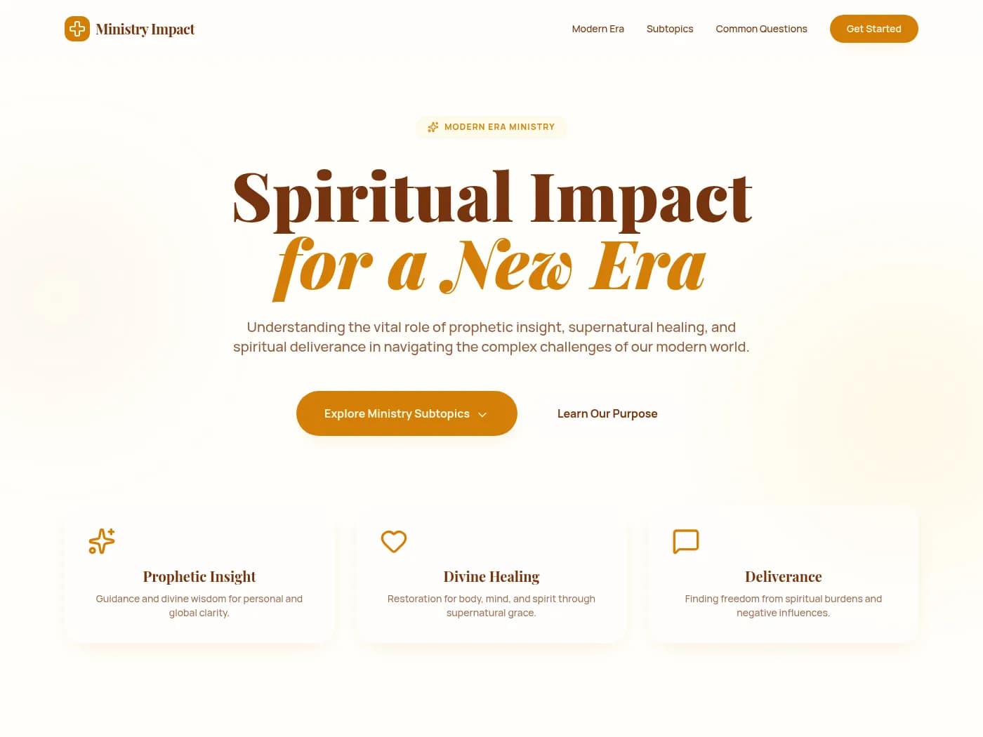 Ministry Impact Landing