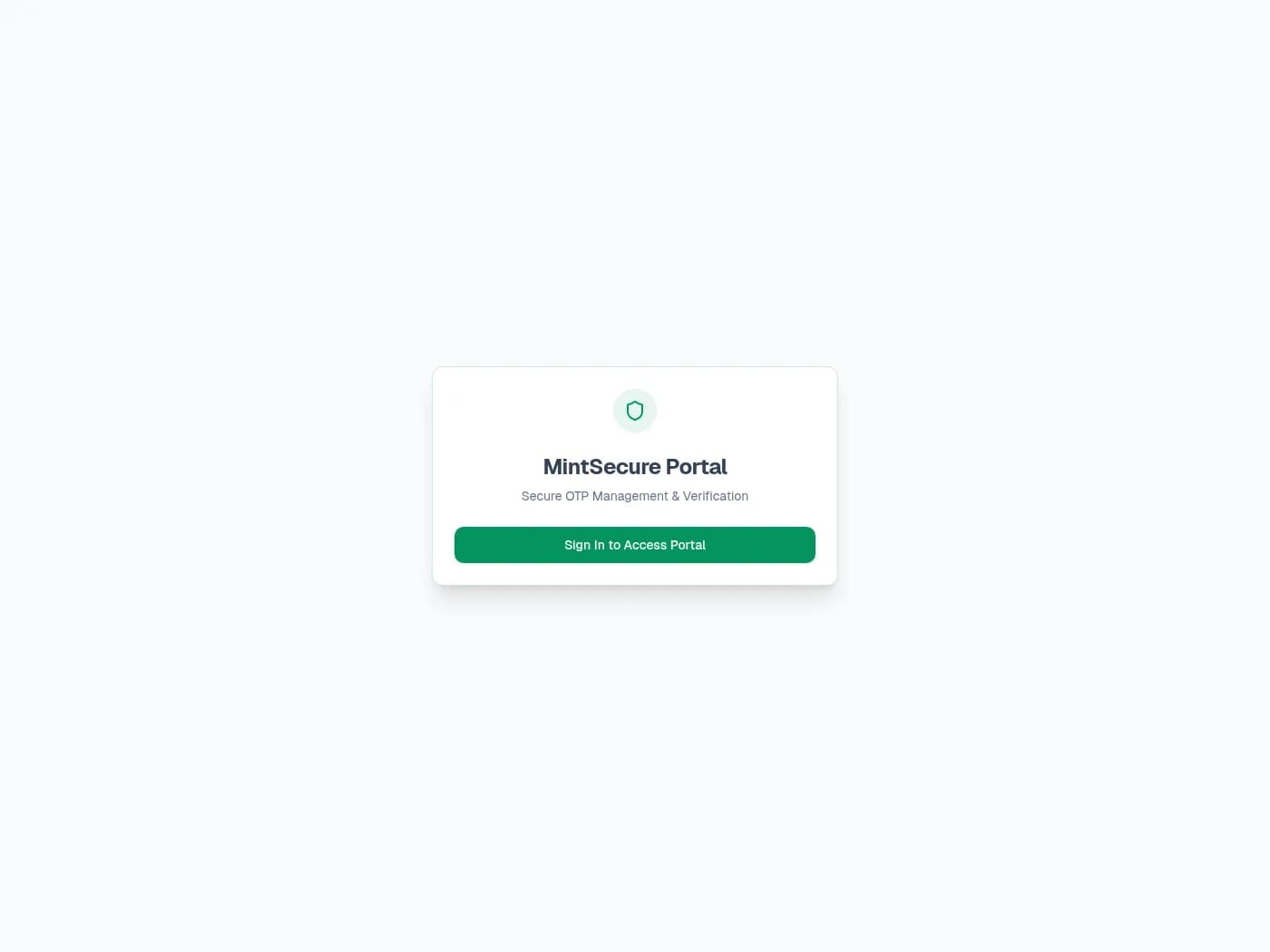 MintSecure OTP Portal