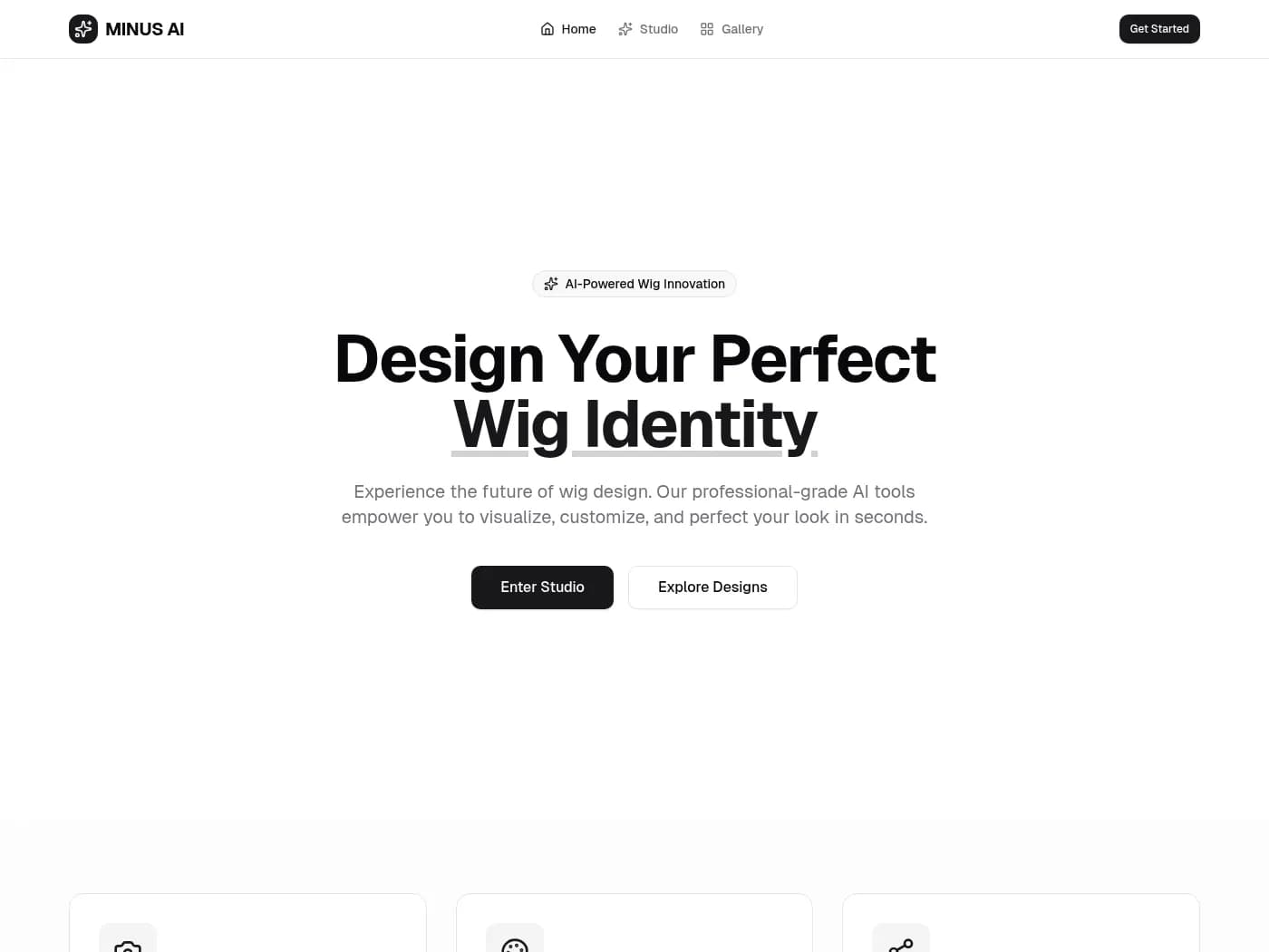 Minus AI Wig Studio