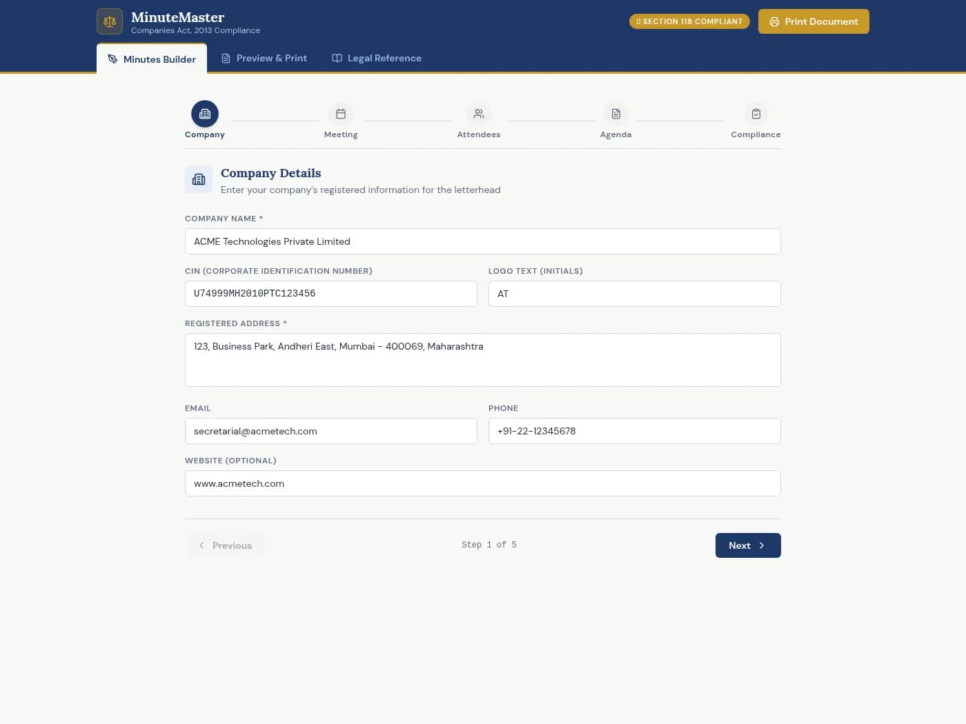 MinuteMaster Legal App