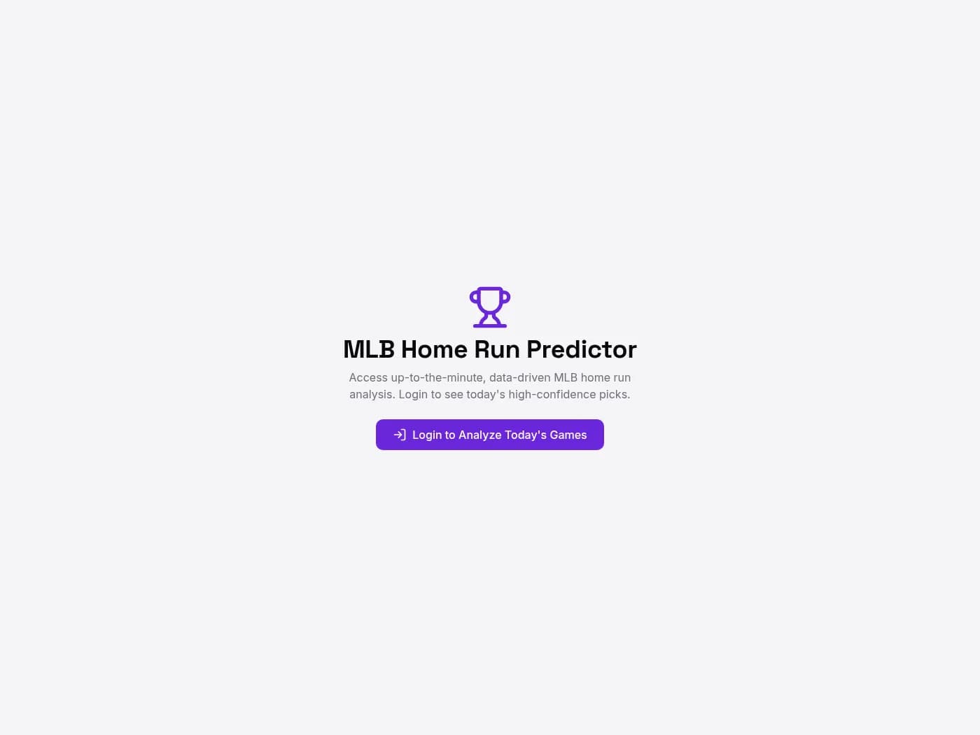 MLB Home Run Predictor