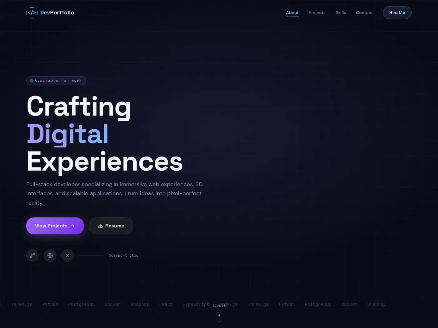 Modern Portfolio 3D