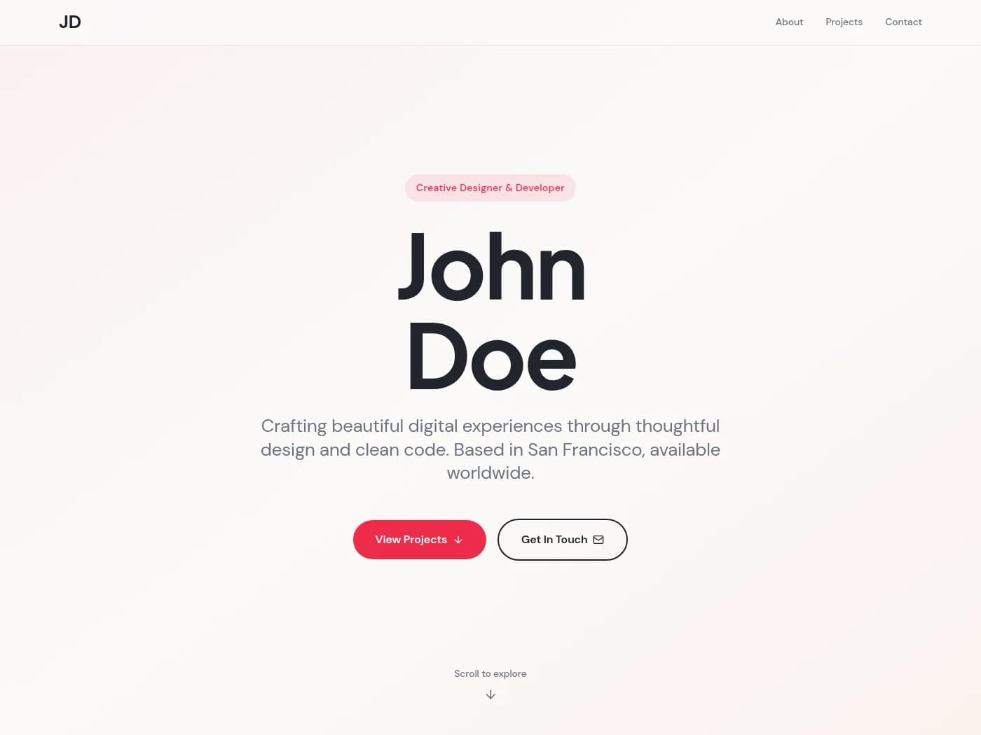 Modern Portfolio Reimagined