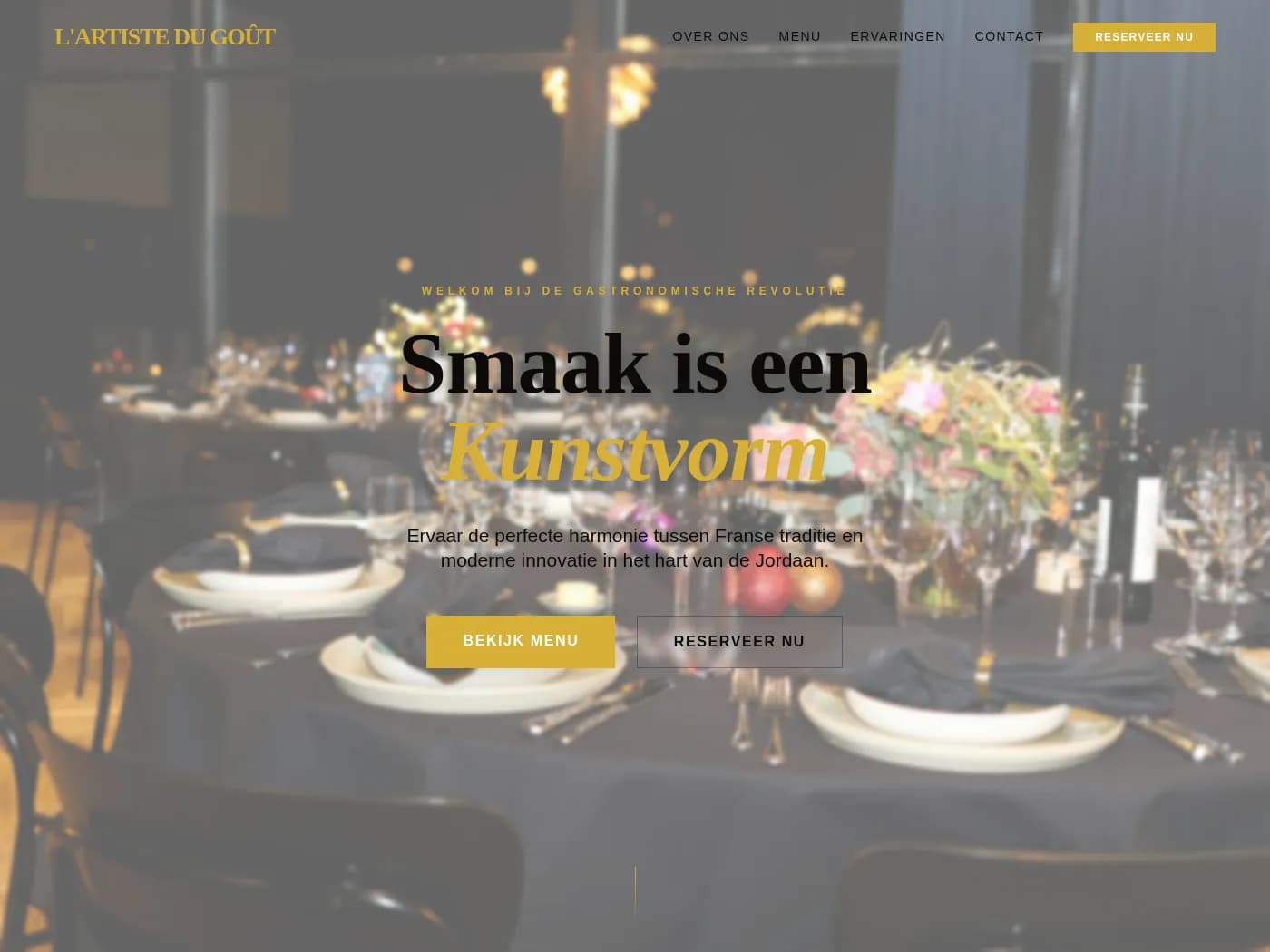 High-End Restaurant Webpage