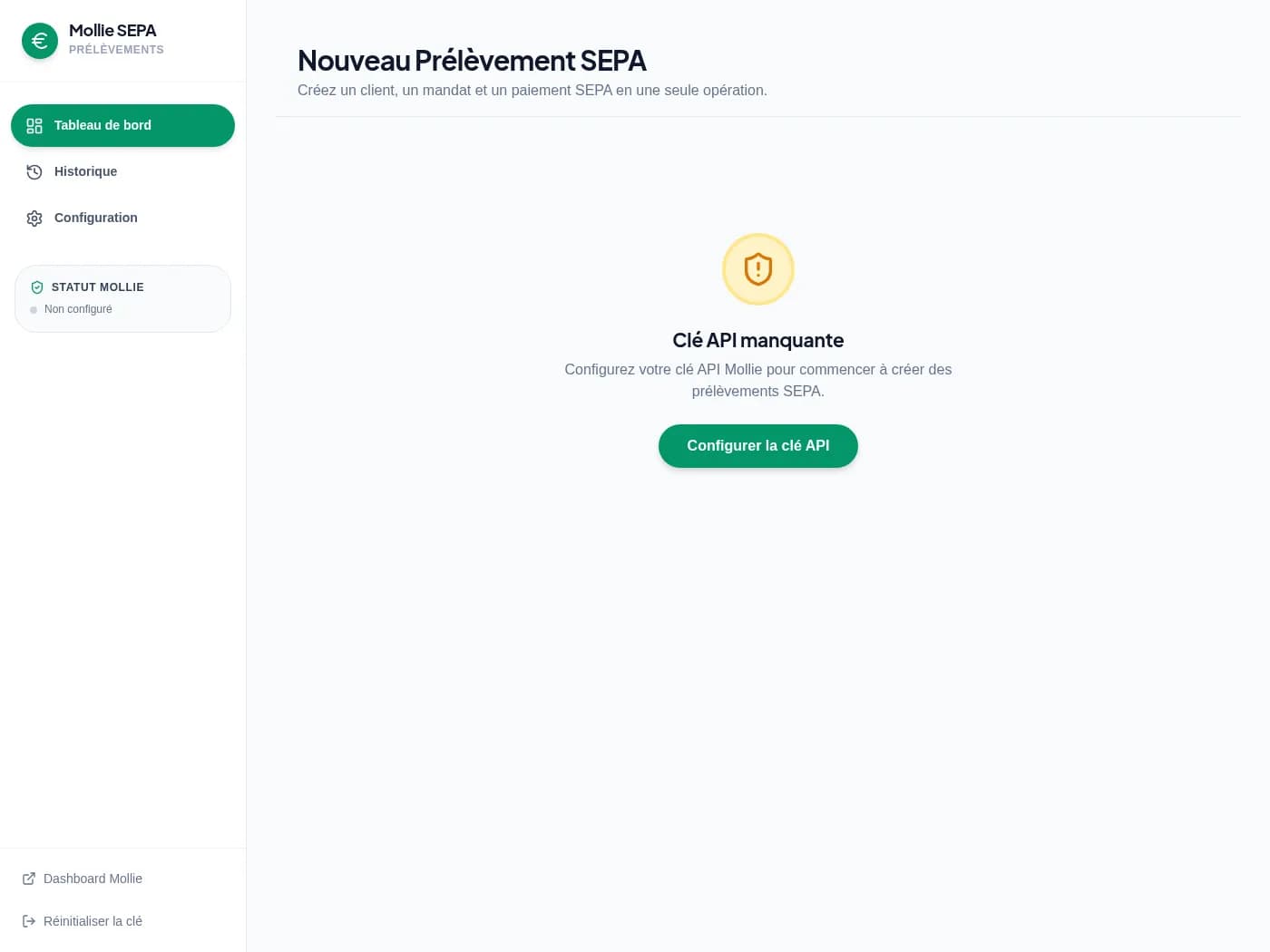 Mollie SEPA Prélèvements