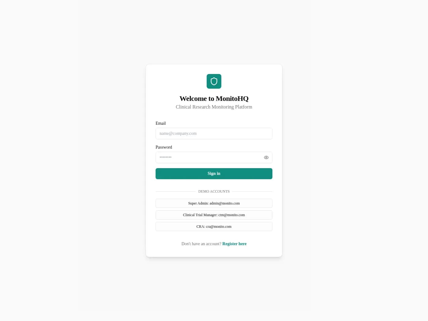 MonitoHQ Clinical SaaS