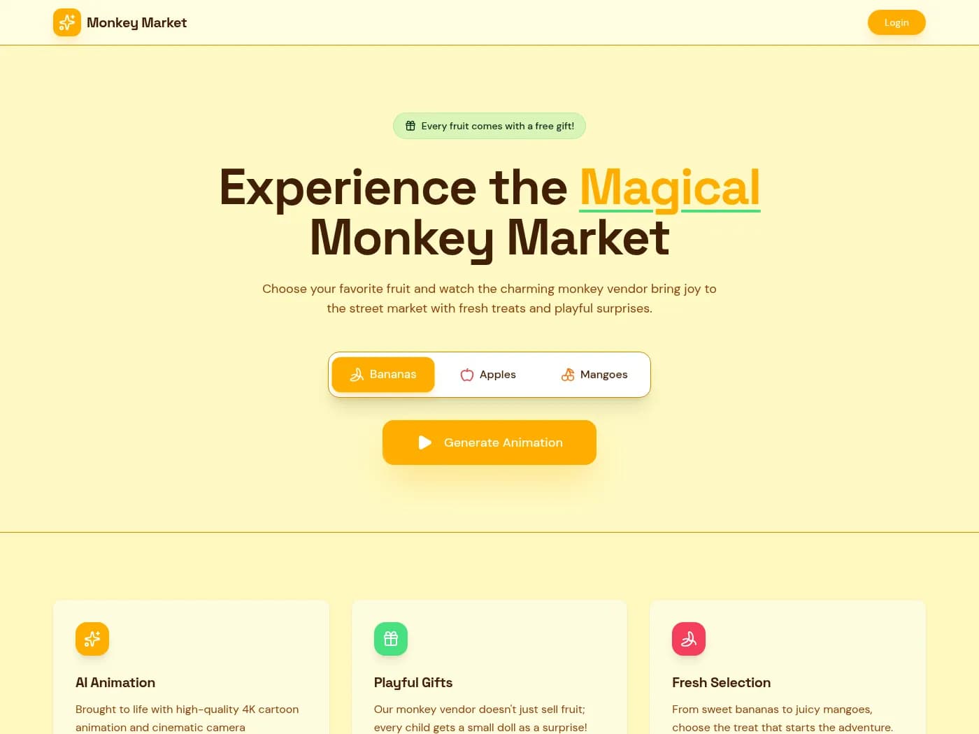 Monkey Market Animation