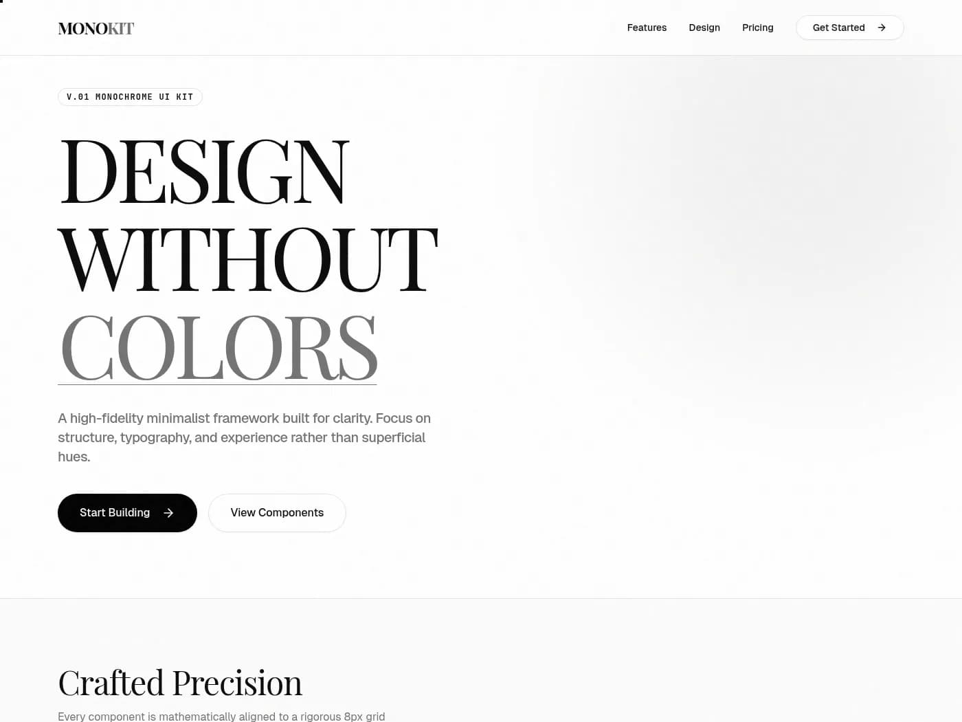 Monochrome UI Kit
