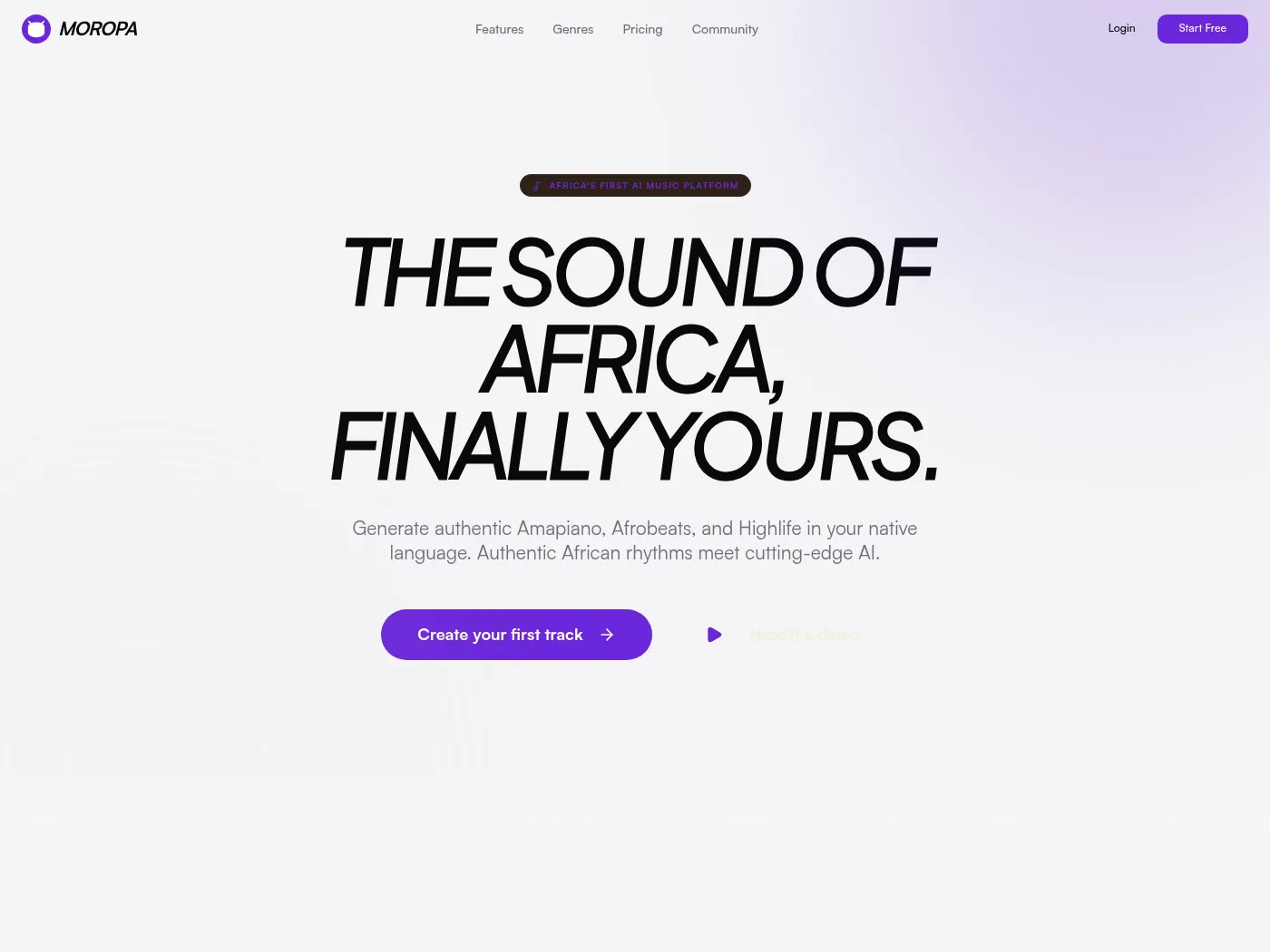 Moropa AI Music Platform
