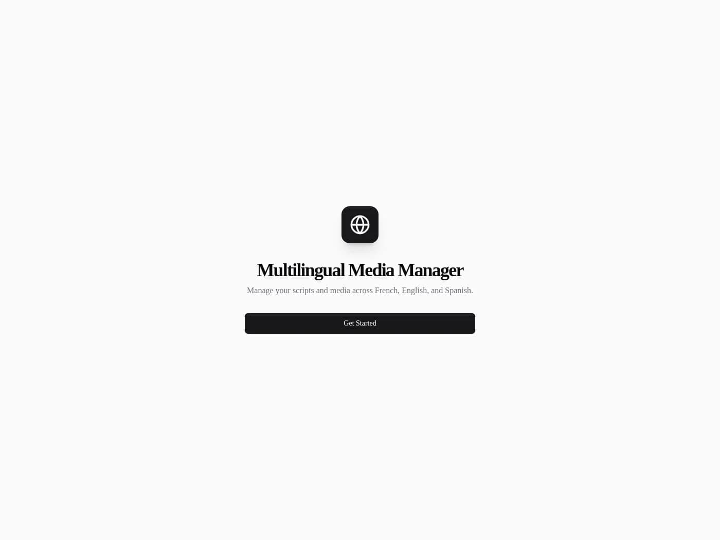 Multilingual Media Manager