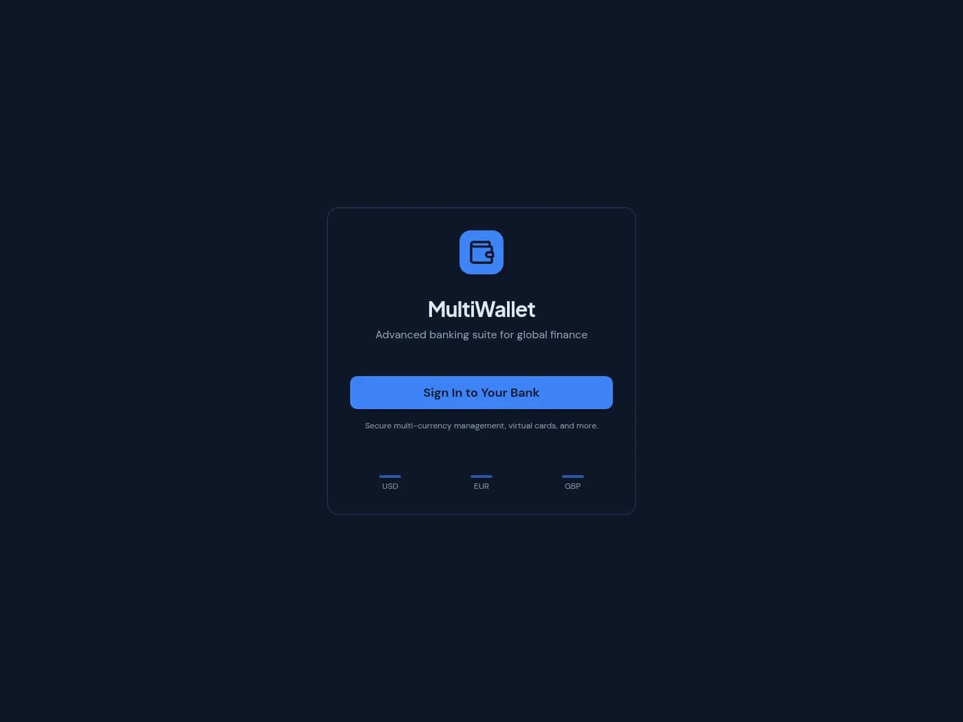 MultiWallet Banking Suite